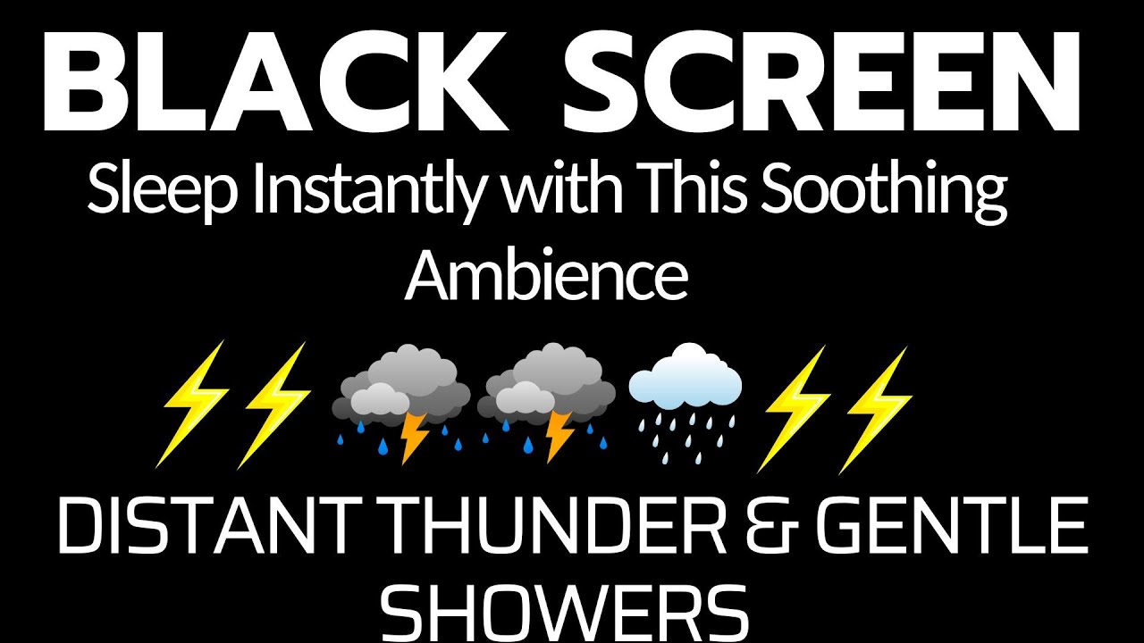 Distant Thunder & Gentle Showers ⛈️ Sleep Instantly with This Soothing ...