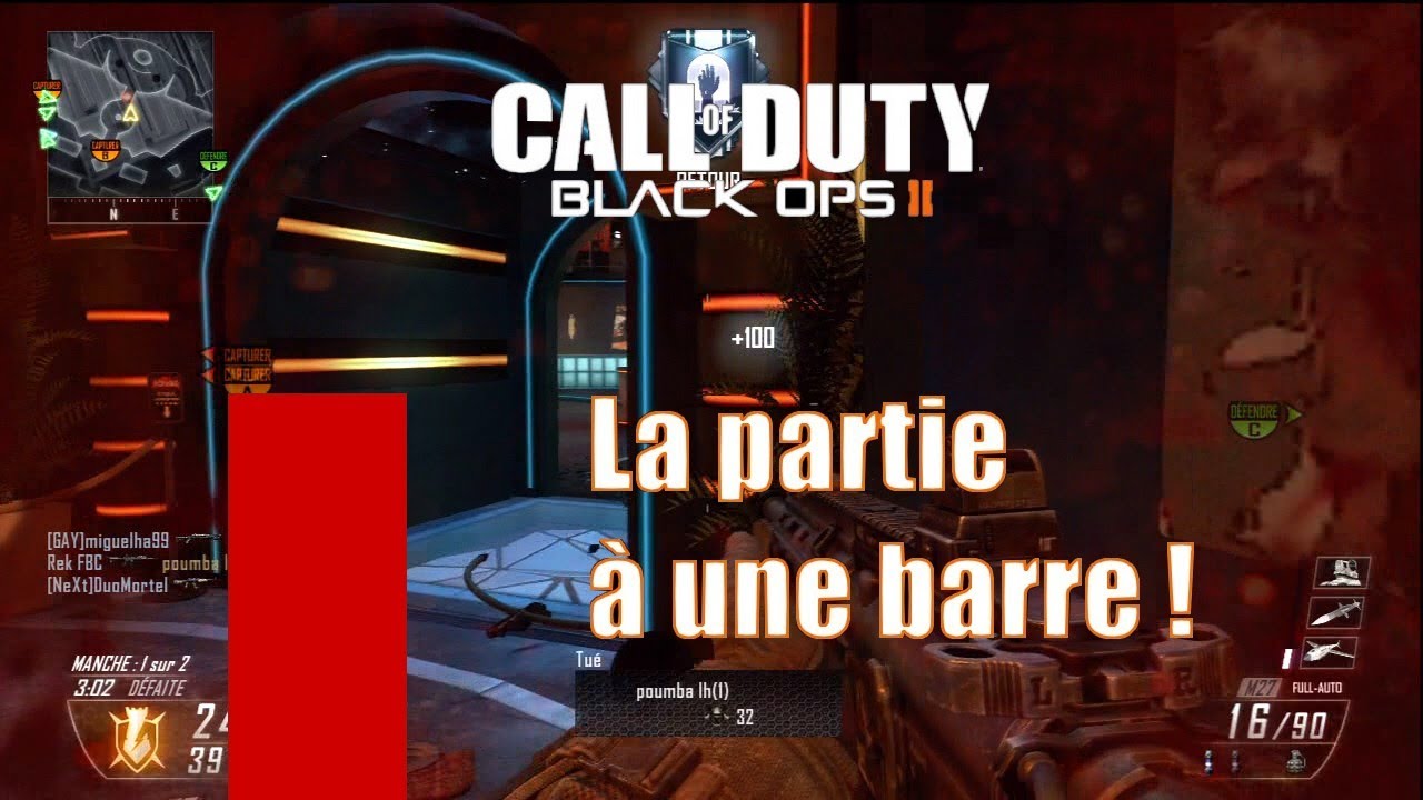 Black Ops 2 - La Partie à une barre avec un abonné - YouTube