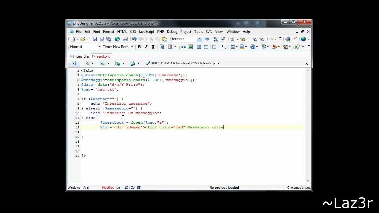 GuestBook - PHP & HTML - YouTube