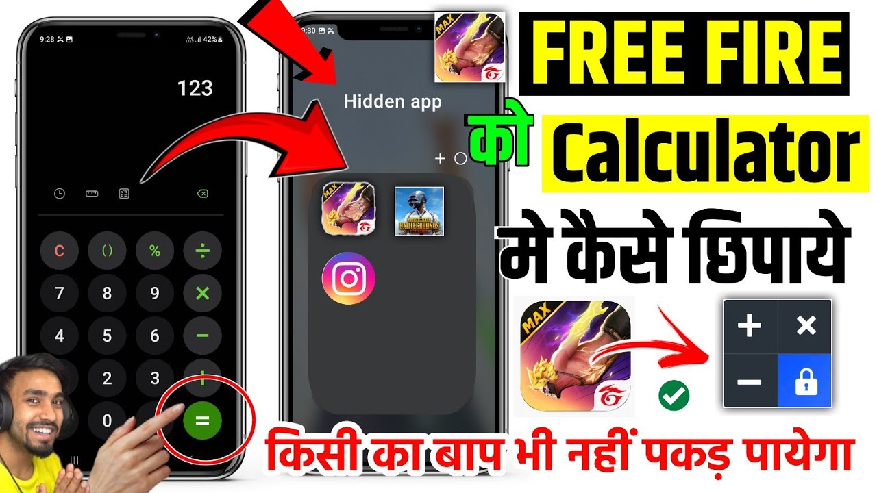 Free Fire Ko Kaise Chupaye | Free Fire ko calculator mein kaise chupaye ...