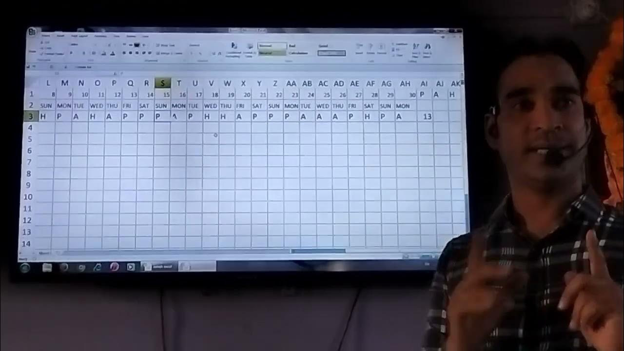 ATTENDANCE SHEET COUNTIF FORMULA EXCEL BY SANU Sir - YouTube