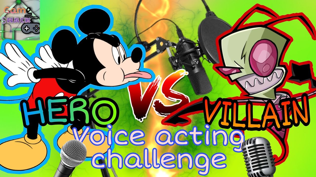 Hero vs Villain voice acting challenge - YouTube