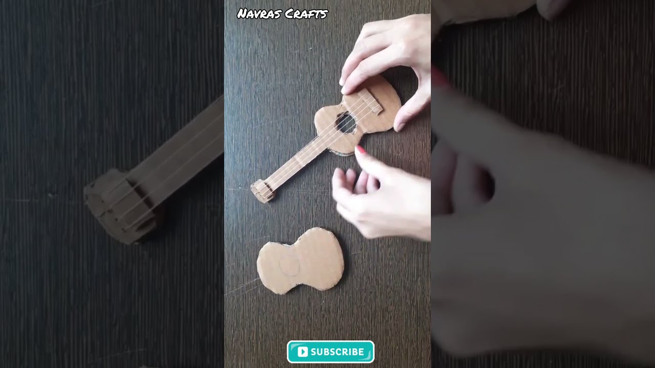 Cardboard Craft Ideas | How to Make Guitar From Cardboard | Navras ...
