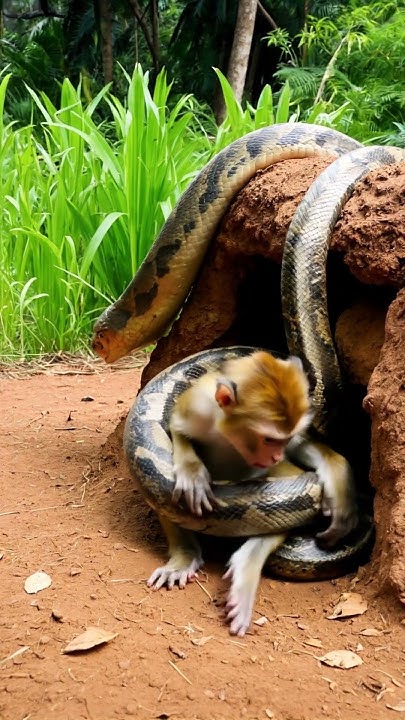 What would happen to a baby monkey if it was attacked by a python? # ...