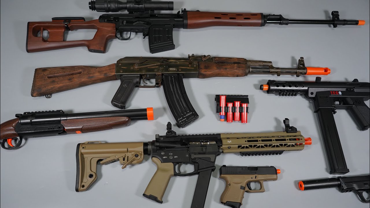 AK47 Toy Gun Real style Airsoft Nerf Gun - SVD Tec9 GBB M4 Shot Gun ...