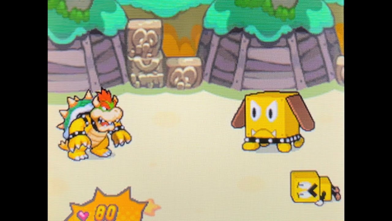 Mario & Luigi Bowser’s Inside Story - Broggy Tutorial Boss Fight (+ No ...