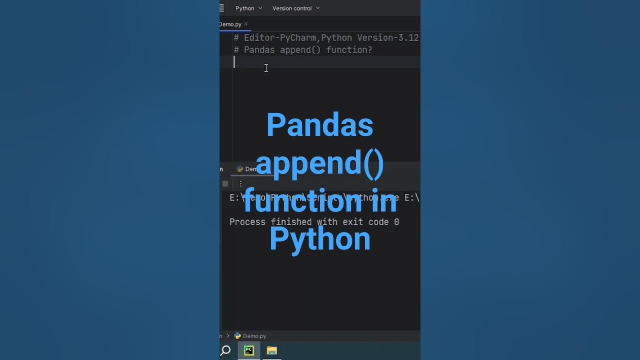 Pandas Append Function In Python python youtubeshorts shorts YouTube pandas-append-function-in-python-python-youtubeshorts-shorts-youtube