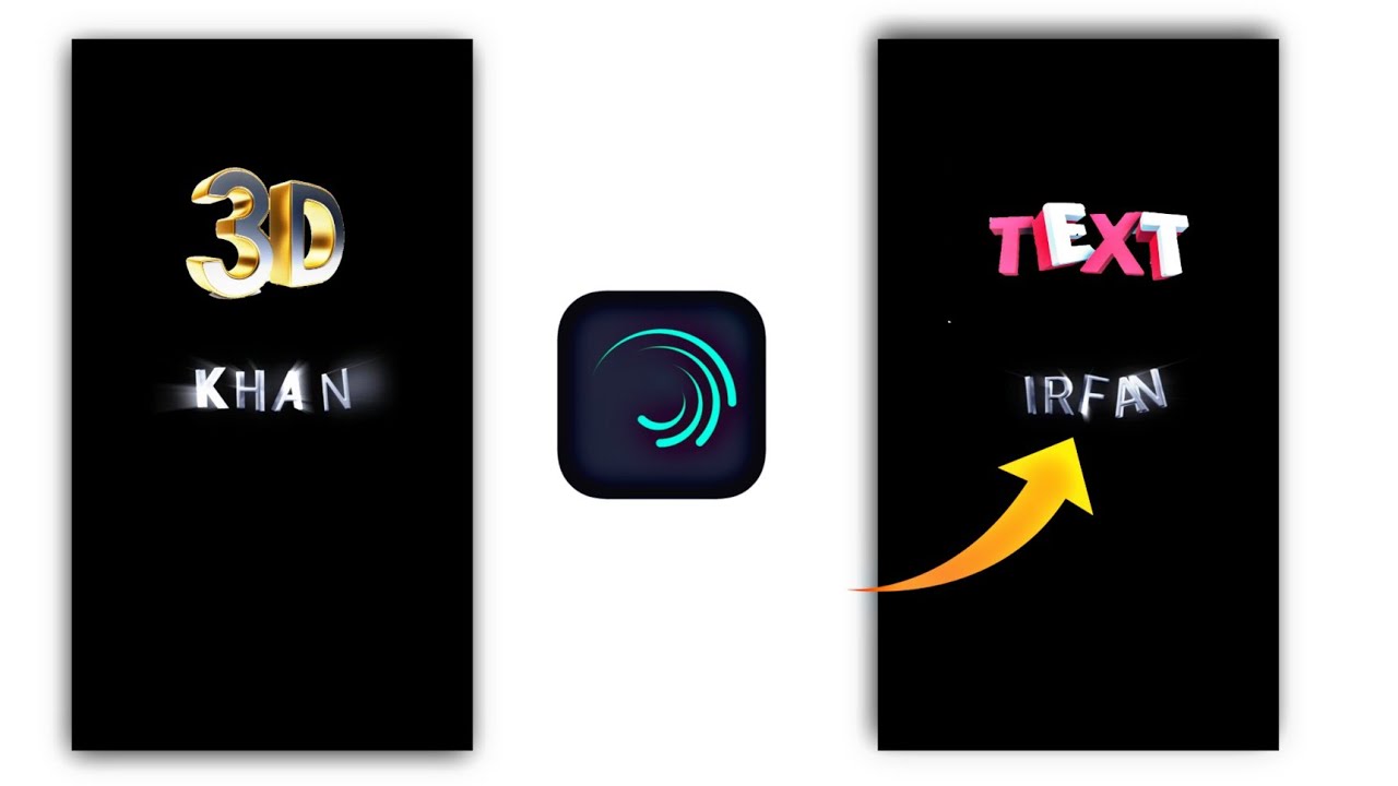 alight motion 3D text presets - YouTube