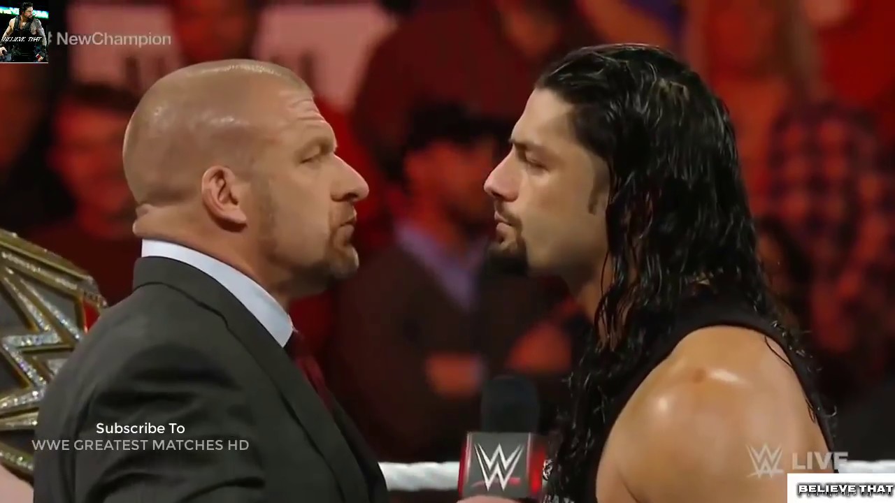 Roman angry on Triple h WWE - YouTube