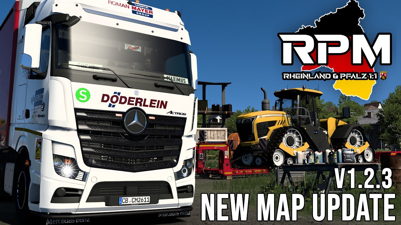 ETS2 1.55 I NEW RPM - Rheinland & Pfalz 1:1 Map v1.2.3 😍 First Look ...