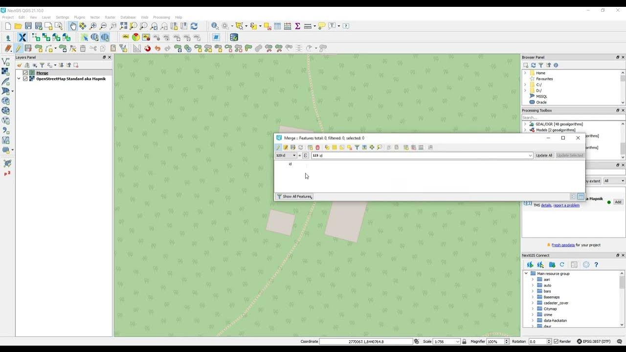 Qgis Merging Separate Objects Into A Single Multipolygon Youtube
