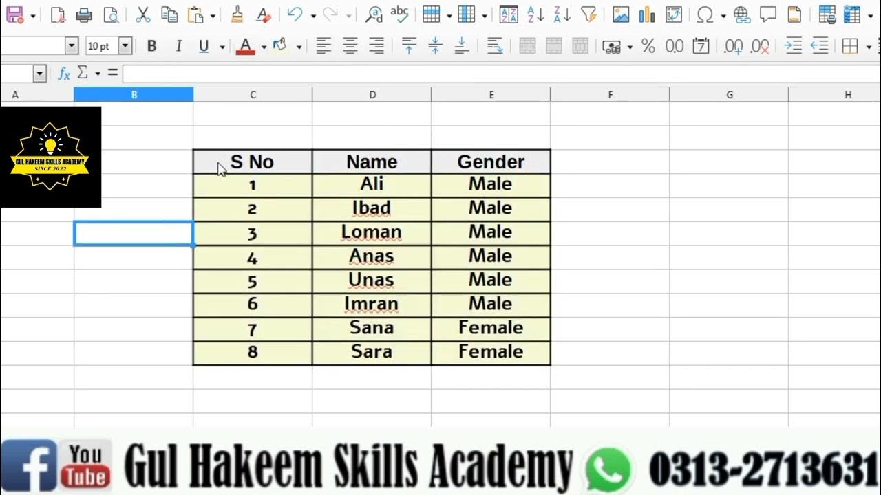 How To create Colum and Row in |Microsoft Excel| - YouTube