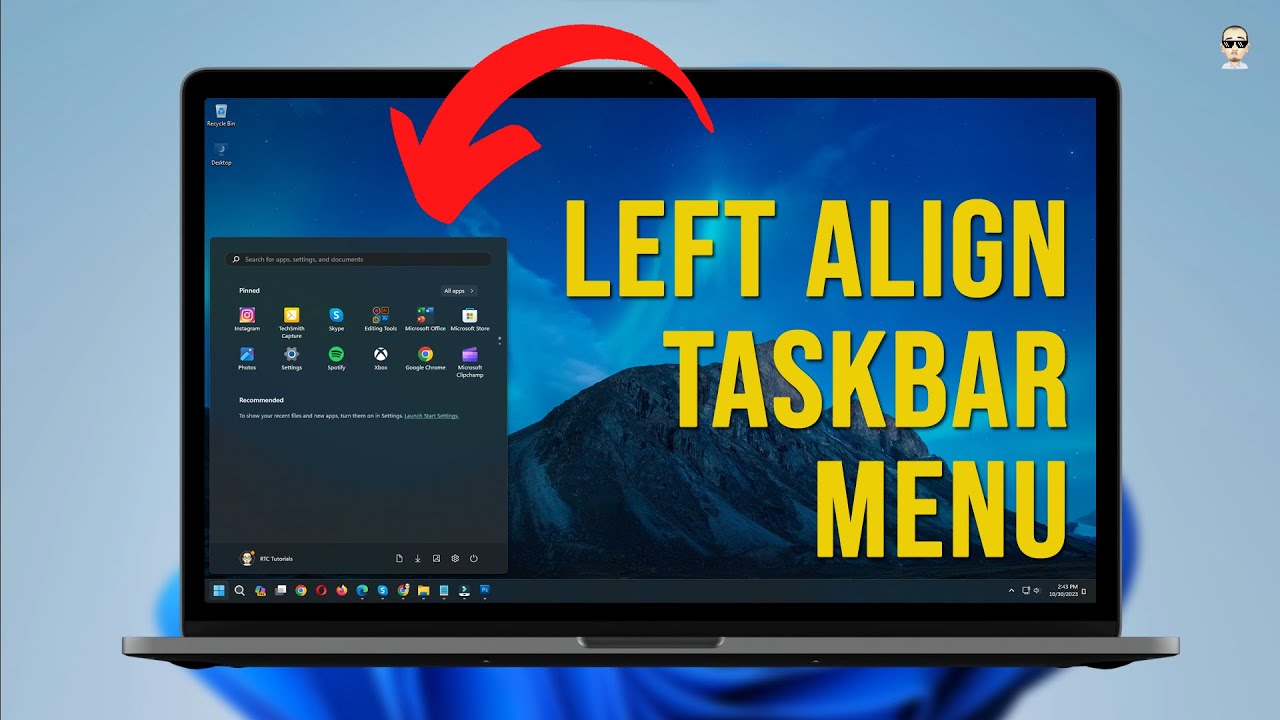 How to align Taskbar to left on Windows 11 - YouTube