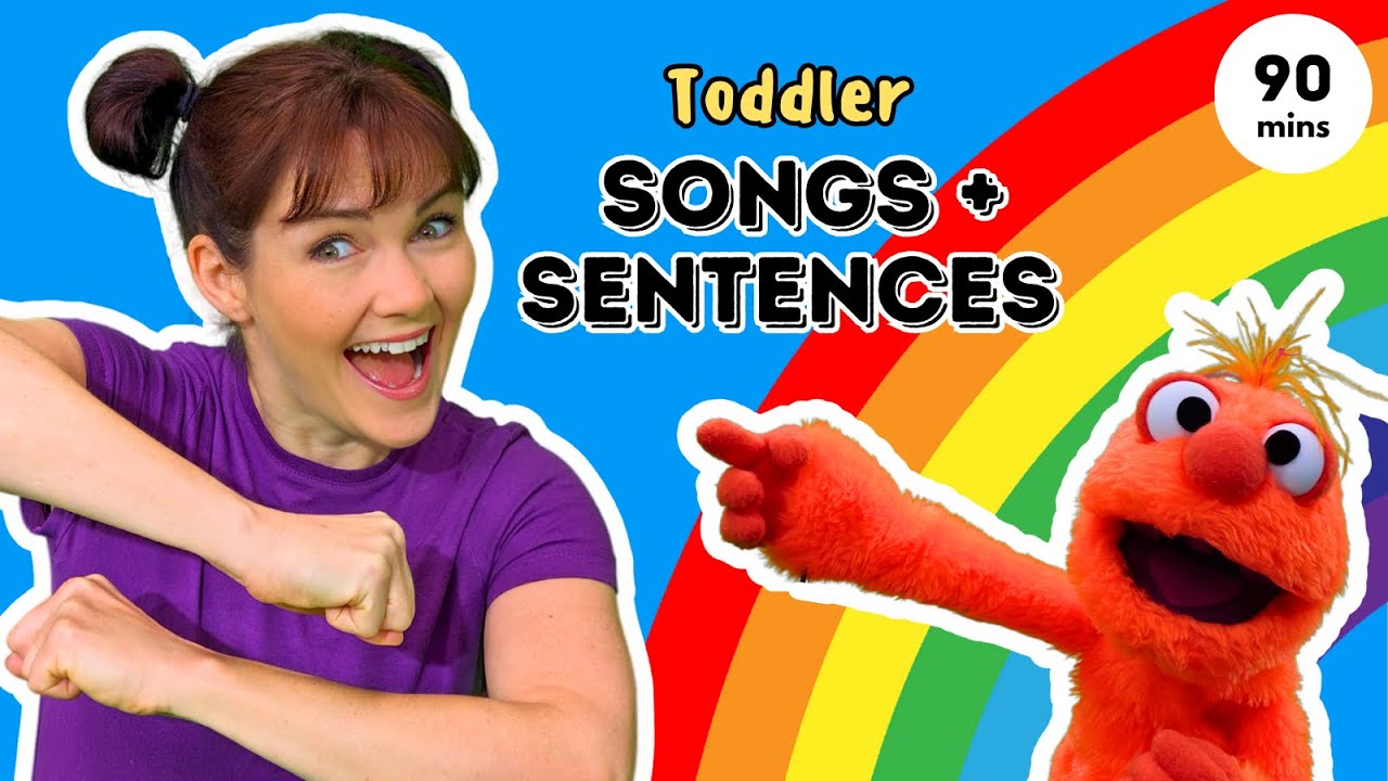 Toddler Songs & Toddler First Sentences 🎵 Learn to Talk & Sing Along ...