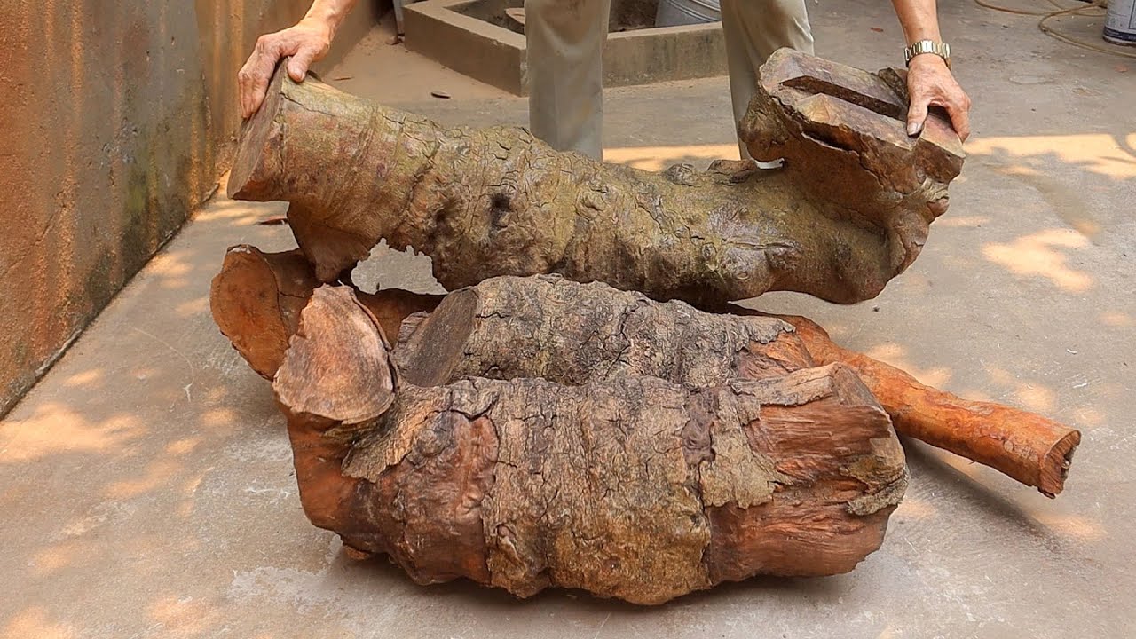 Unique And Beautiful Solid Wood Processing Ideas // Make A Unique Table From Rough Tree Stumps ...