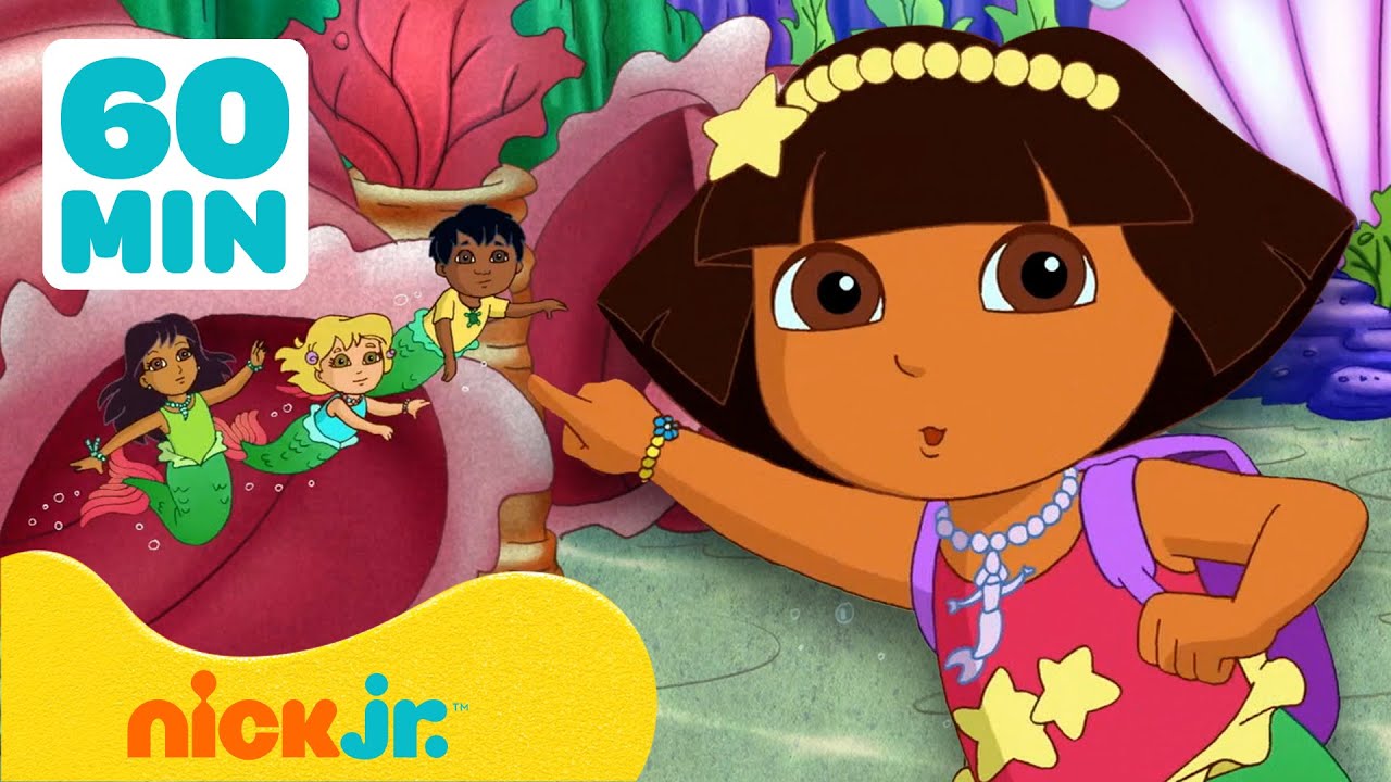 Dora the Explorer | Zeemeerminnen- en magiemarathon! | Compilatie van 1 uur | Nick Jr ...