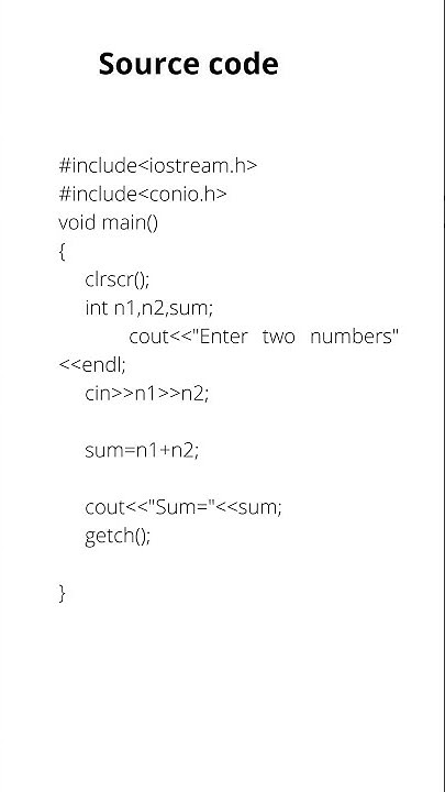 Display Sum of two numbers entered by the user in C++. - YouTube