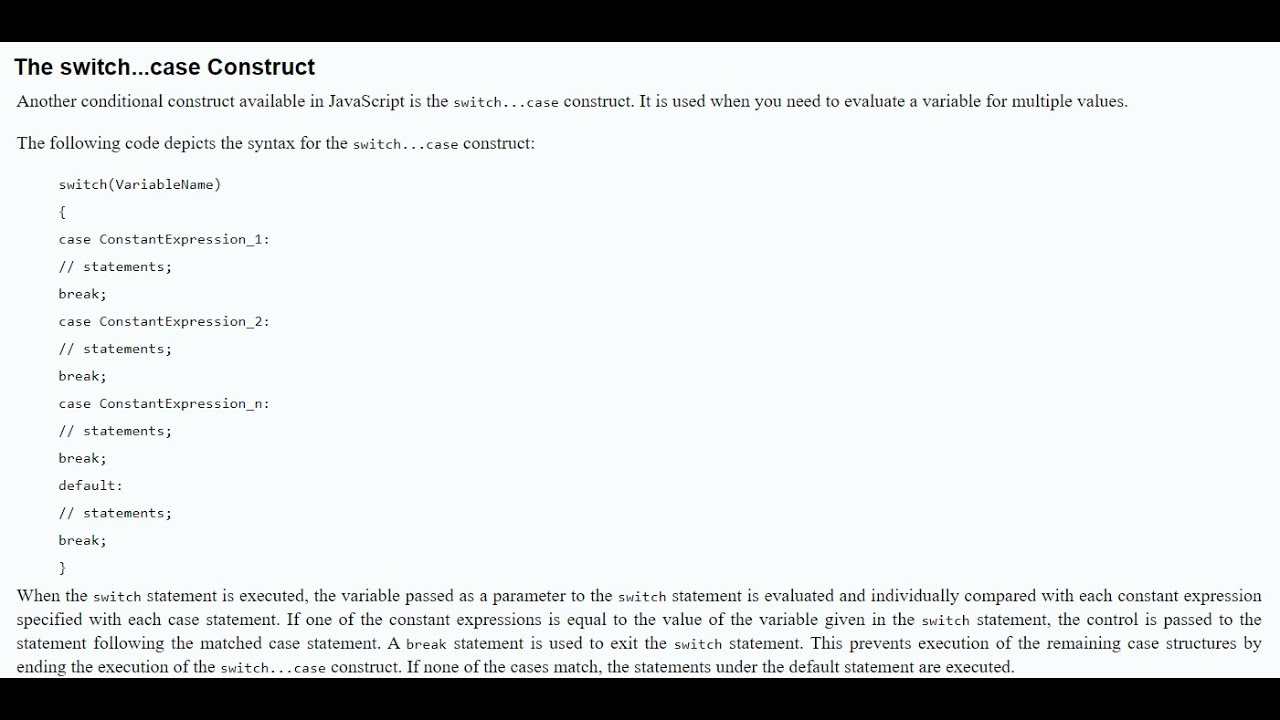 Html Session 21 Switch Case Tutorial In Javascript For Beginners In