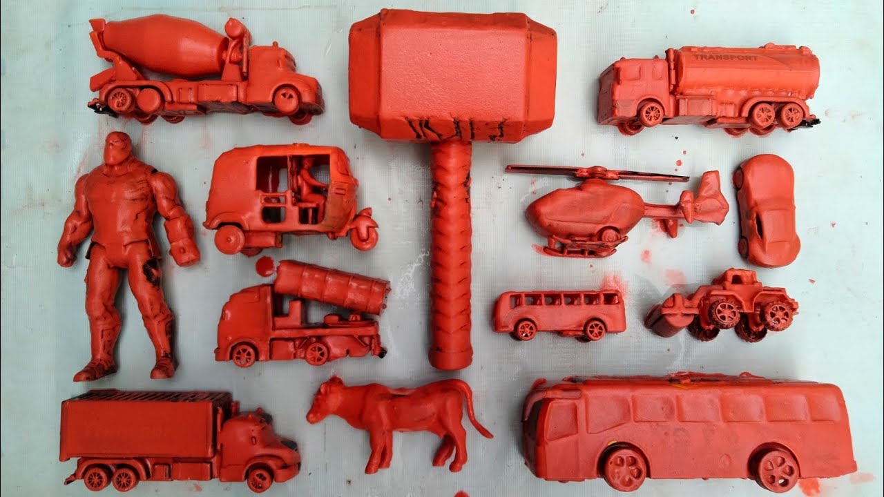 Cleaning Toys Vehicles Road Roller, Bus, Helicopter, Mixer Truck, Auto ...