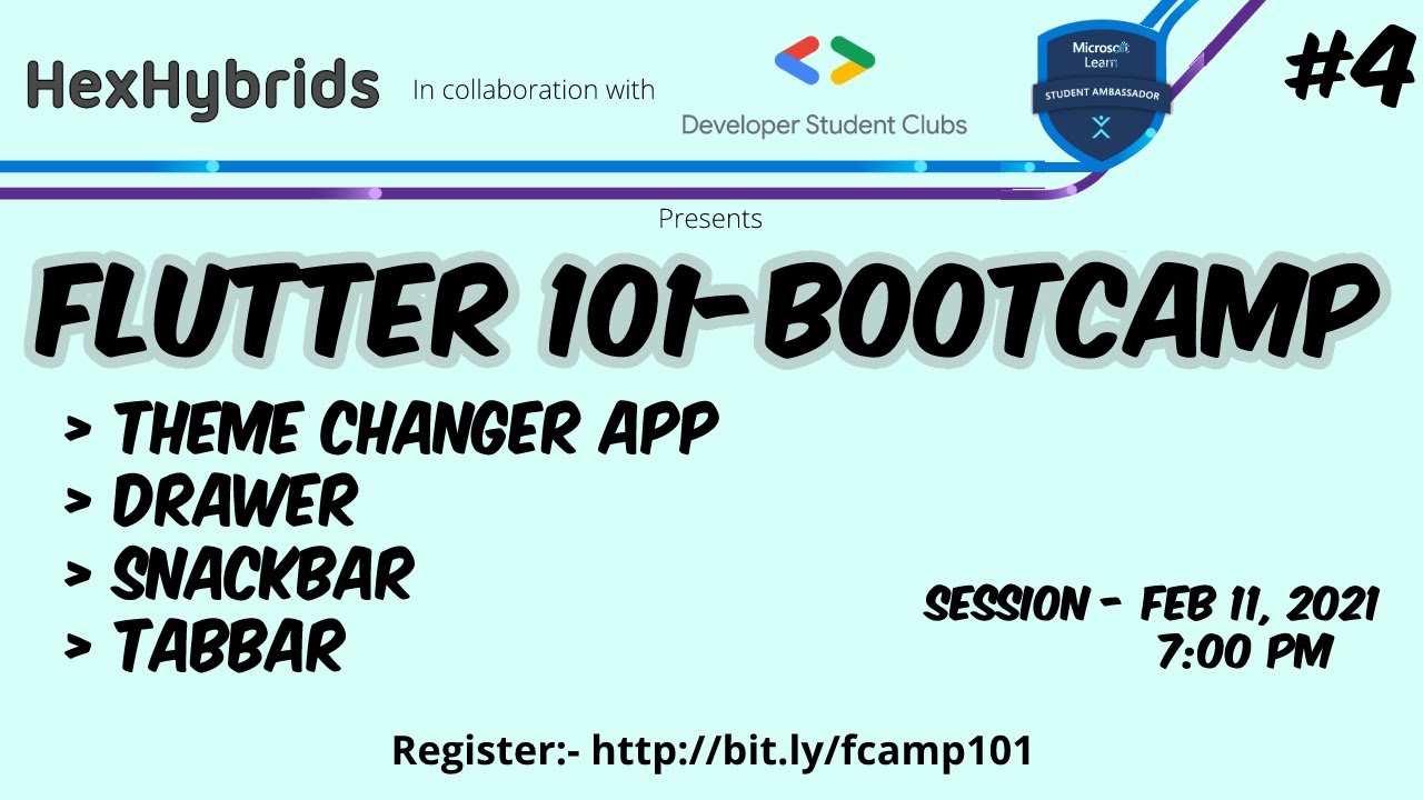 Flutter 101-Bootcamp(1080p) | Session-4 | HexHybrids - YouTube