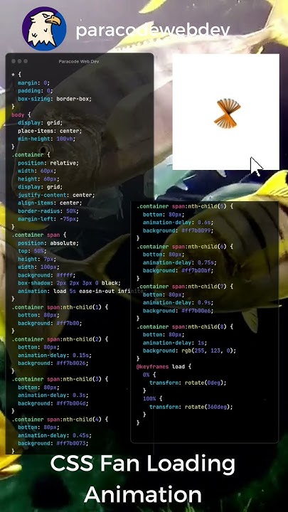 CSS Fan Loading Animation Made Easy | Quick and Simple Tutorial - YouTube