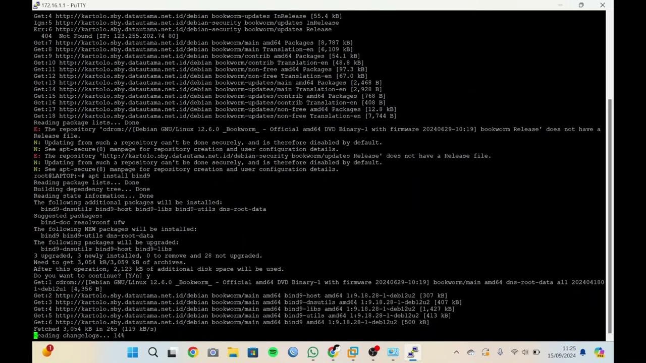 Tutorial membuat web server di Debian - YouTube
