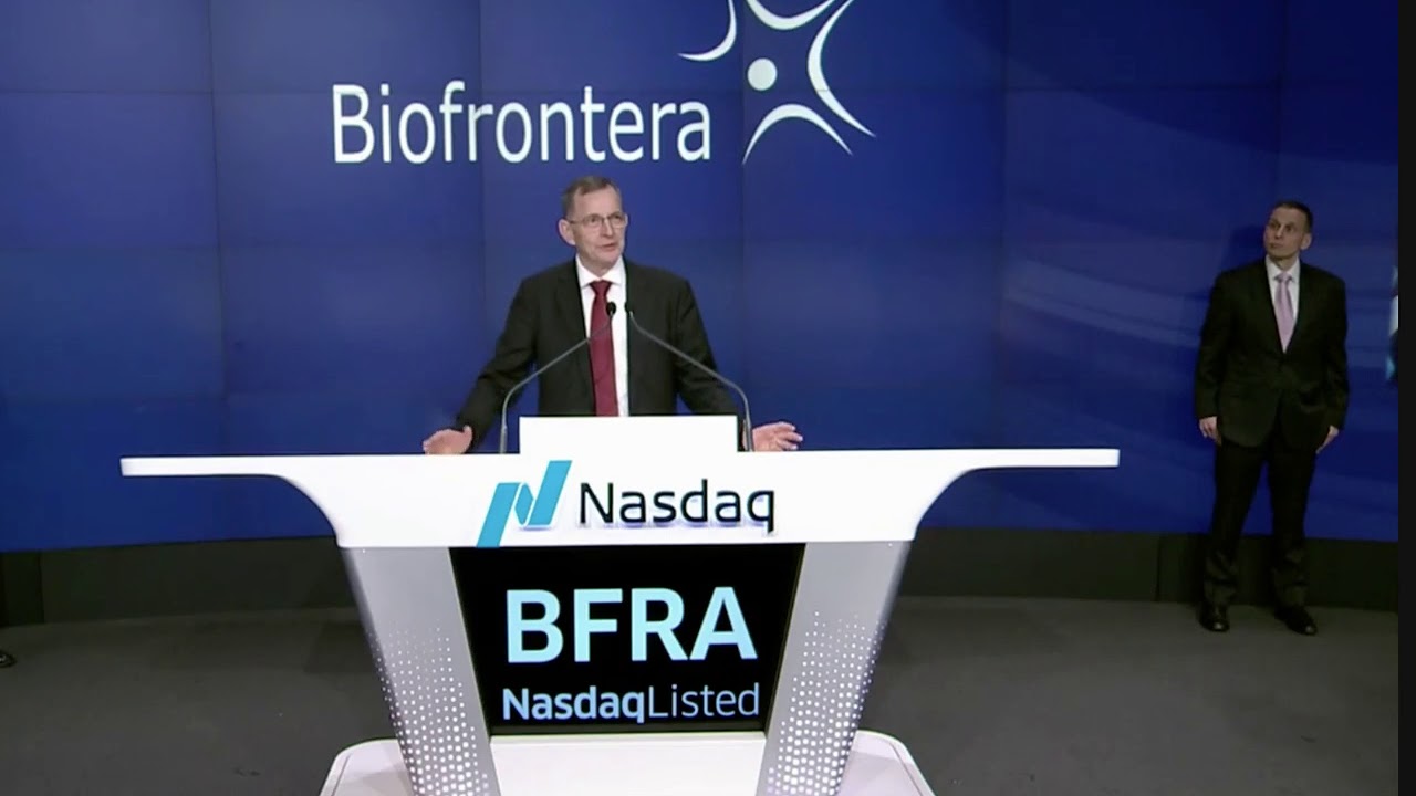 Biofrontera AG: Nasdaq Stock Market Bell Ceremony - YouTube