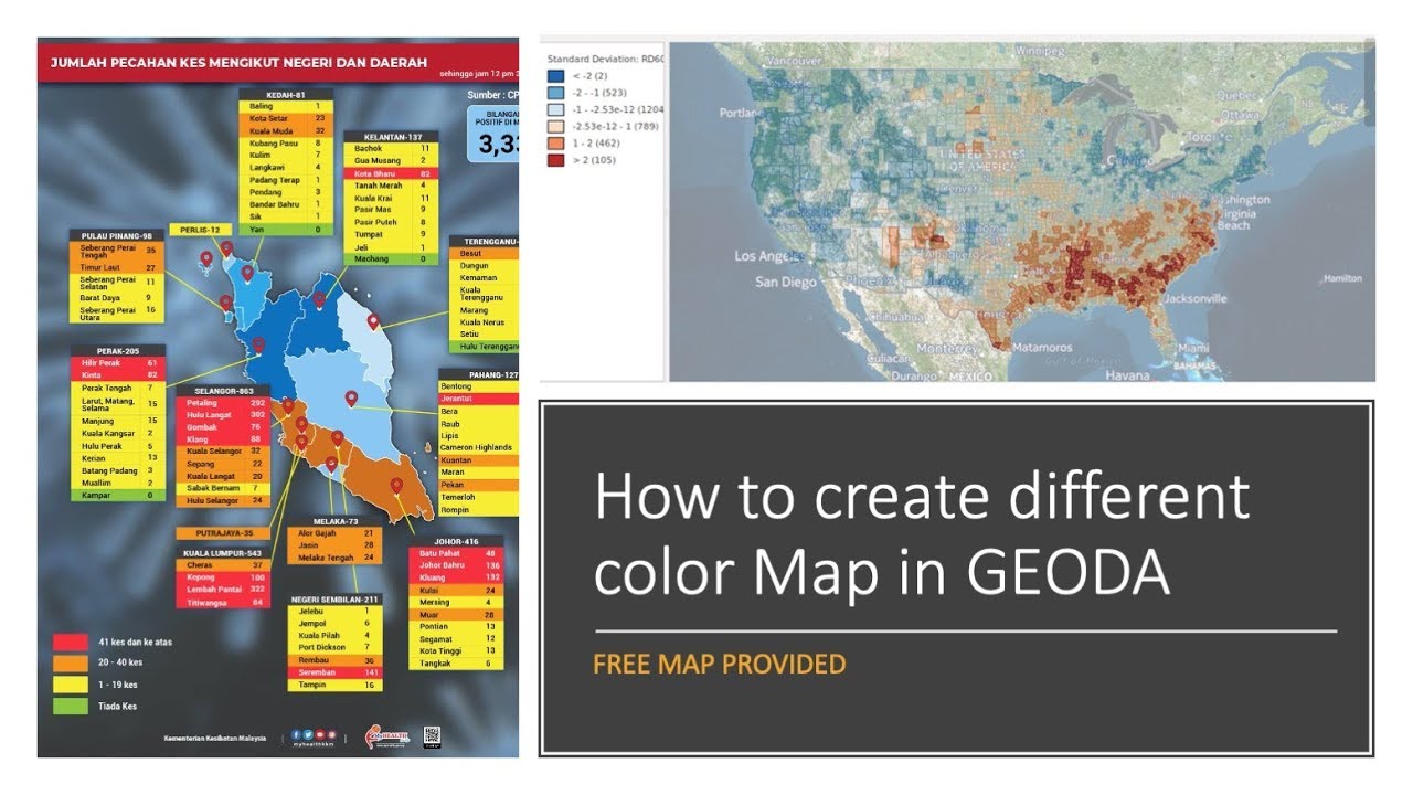 How to use Geoda in making differential color map disease outbreak ...