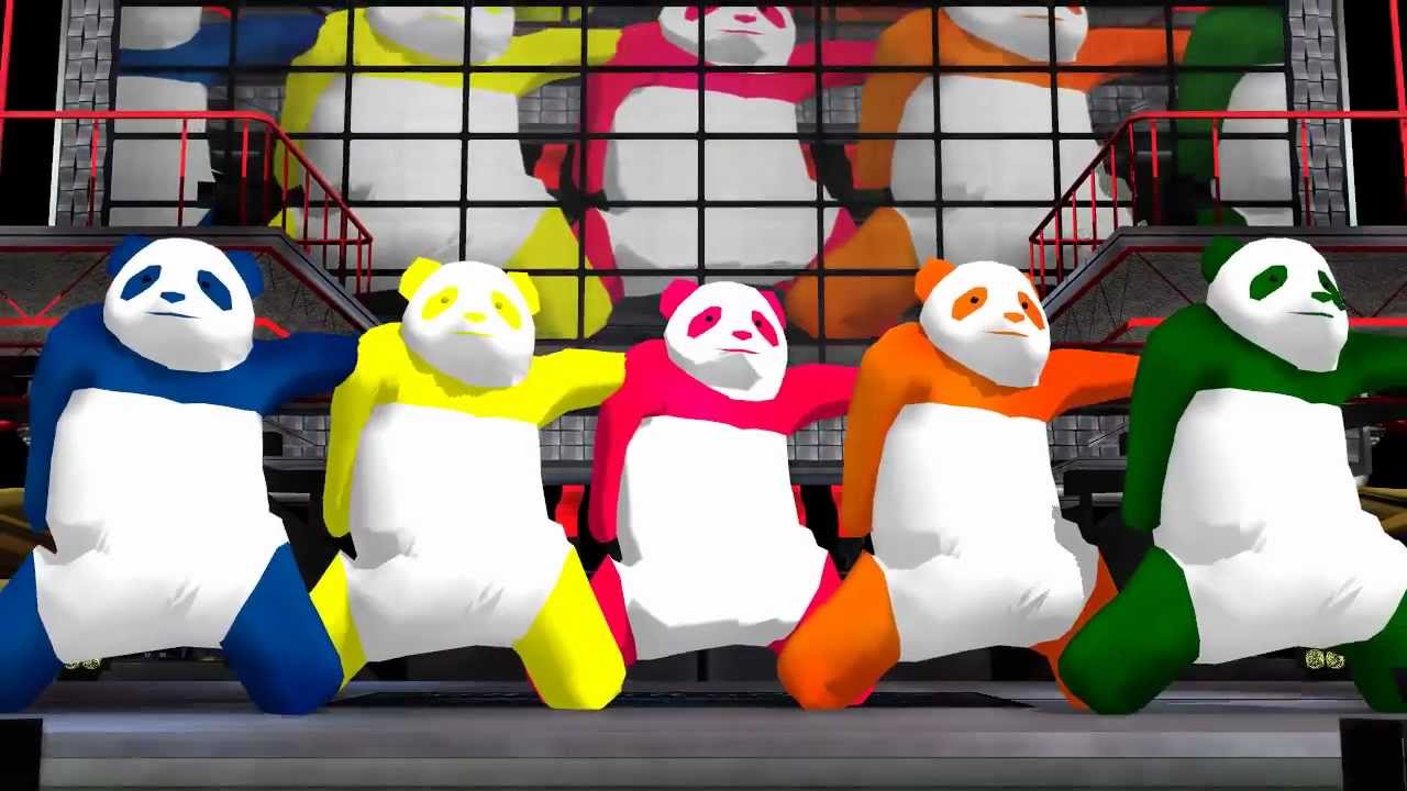 MMD colorful panda イェイ！イェイ！イェイ！ - YouTube