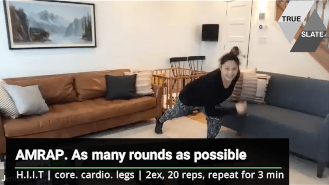 45 min Core, Cardio, Legs, Dumbbell HIIT Home Workout - AMRAP - YouTube
