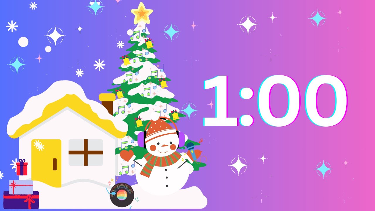 1-MINUTE COUNTDOWN TIMER WITH MUSIC | CHRISTMAS 🤍🎼⏰🎄 - YouTube