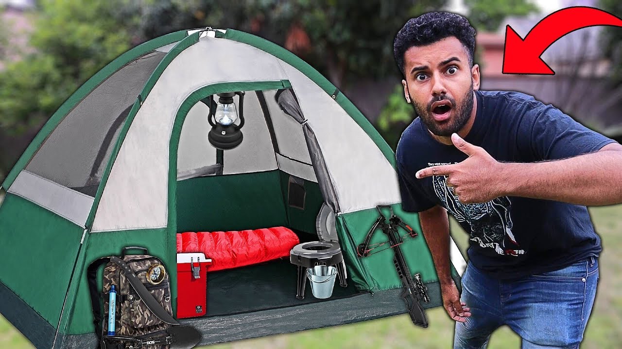 We Built DIY APOCALYPSE SURVIVAL TENTS!! ($400 CHALLENGE) *DOOMSDAY ...