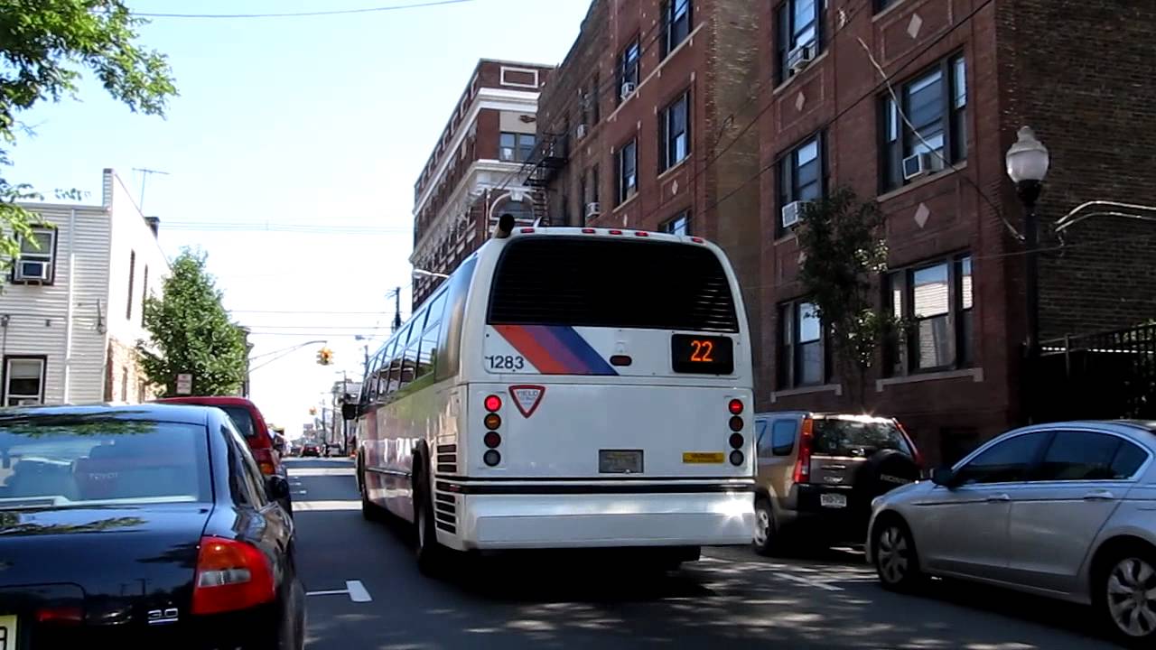 NJT NovaBus RTS #1283 on the 22 to North Bergen (Outside) - YouTube