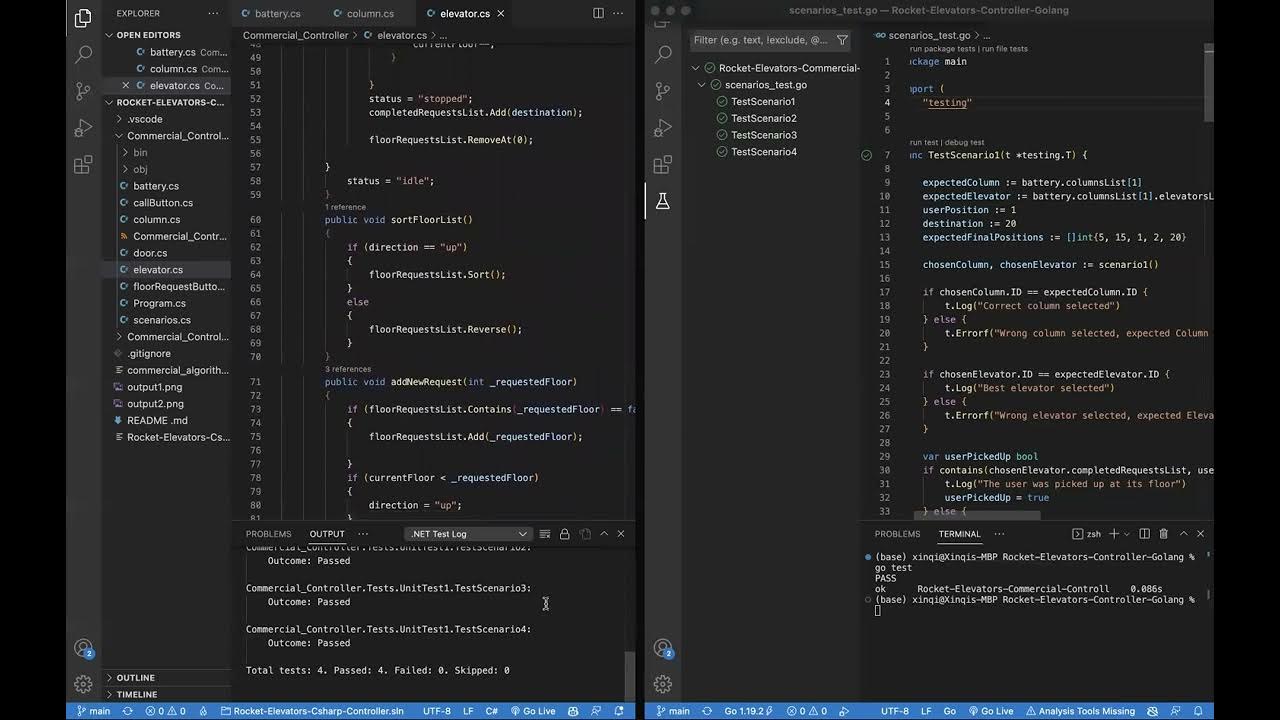 Elevator Control system (Golang/Csharp) - YouTube