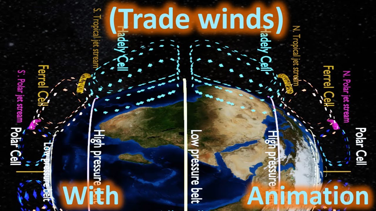 Trade Winds Planetary Winds Permanent Winds Hadley Cell Ferrel trade-winds-planetary-winds-permanent-winds-hadley-cell-ferrel