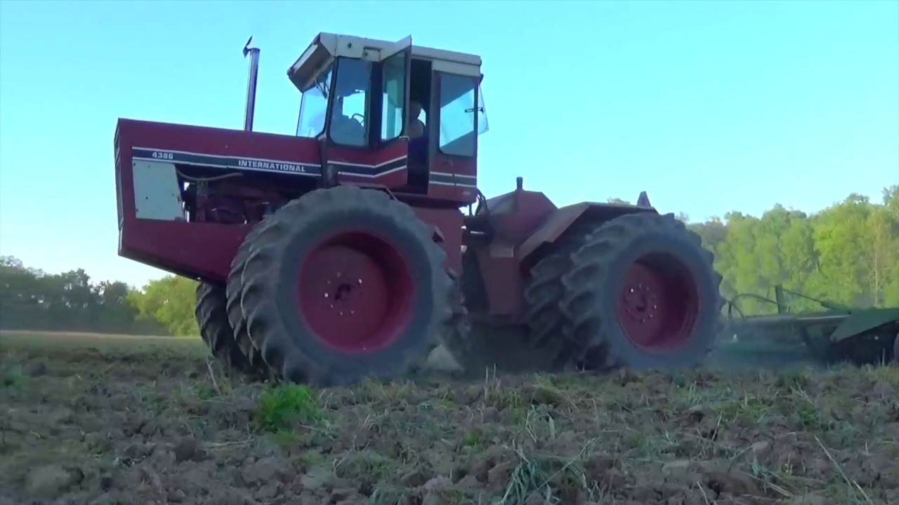 International 4386 Tractor working ground near New Madison Ohio - YouTube
