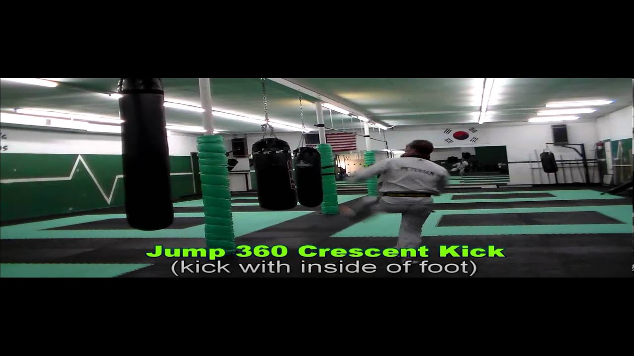 Jump 360 Crescent Kick - YouTube