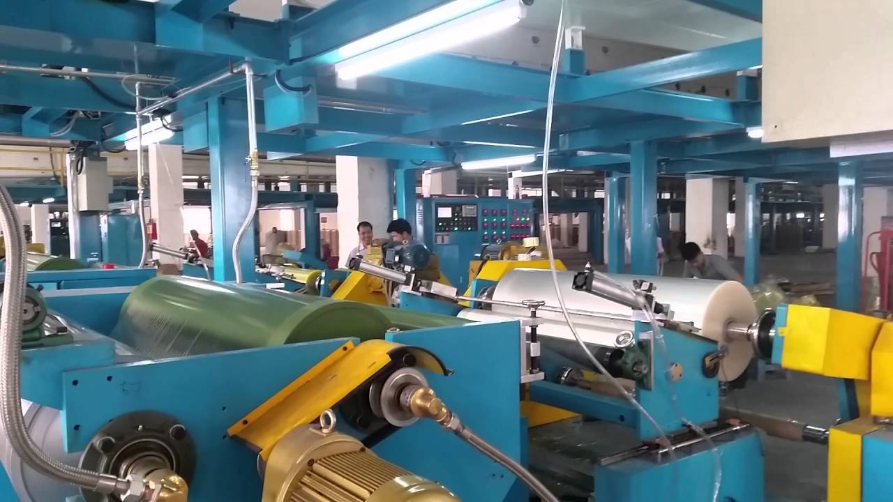 4 sets Fully automatic high speed BOPP coating line - YouTube