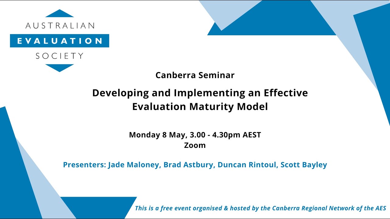 Developing and Implementing an Effective Evaluation Maturity Model ...
