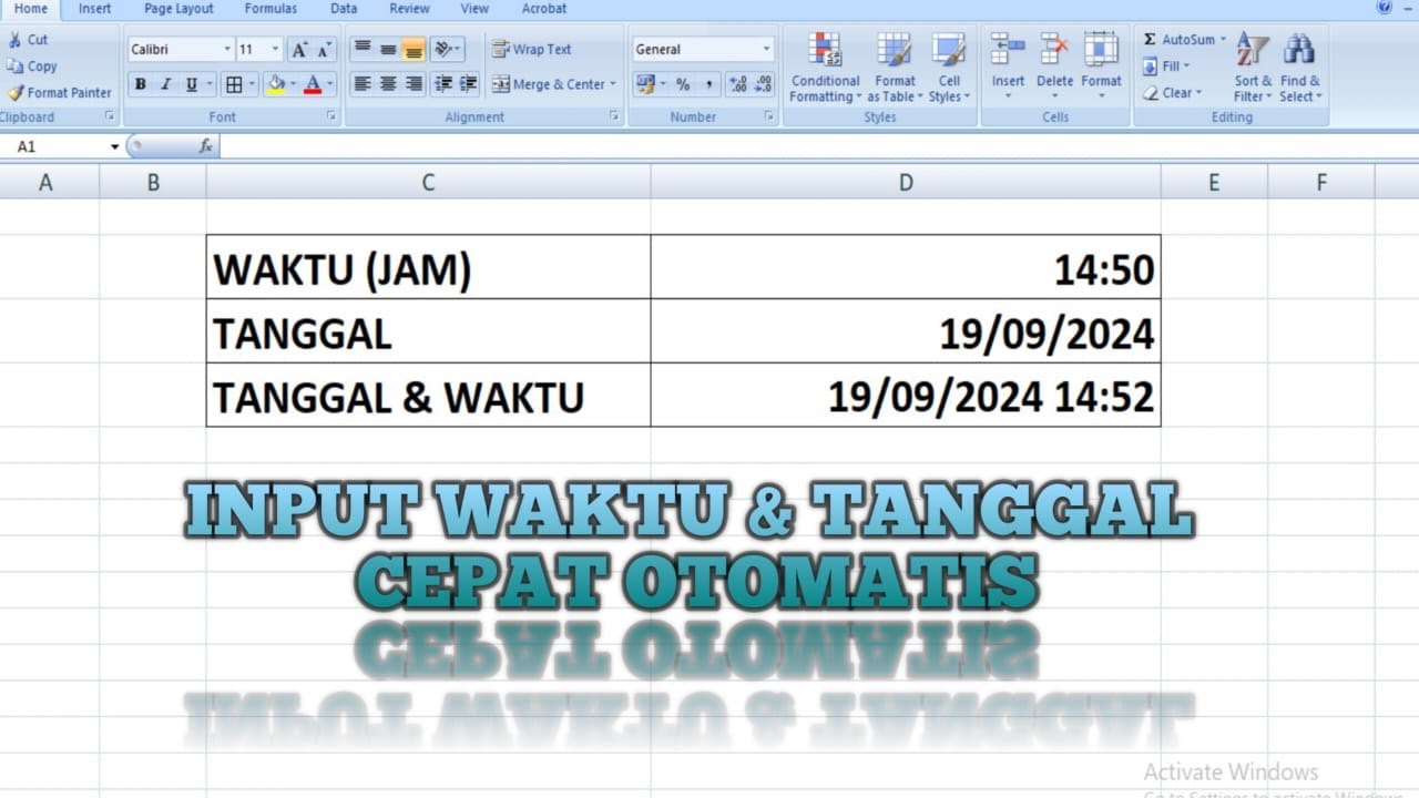 Input Jam dan Tanggal dengan CEPAT EXCEL | Tutorial | Edc | Android ...