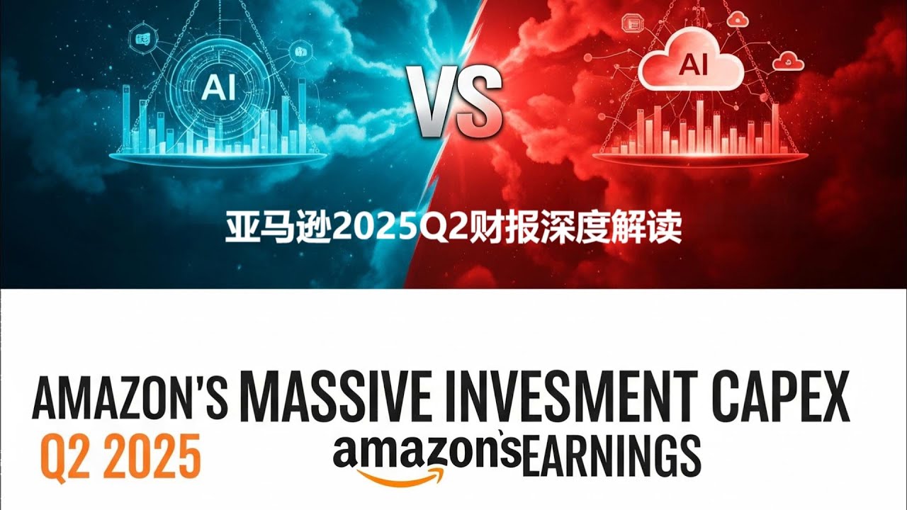 亚马逊2025Q2财报解读：AI烧钱66%自由现金流，AWS的AI之战，能否力挽狂澜？ - YouTube