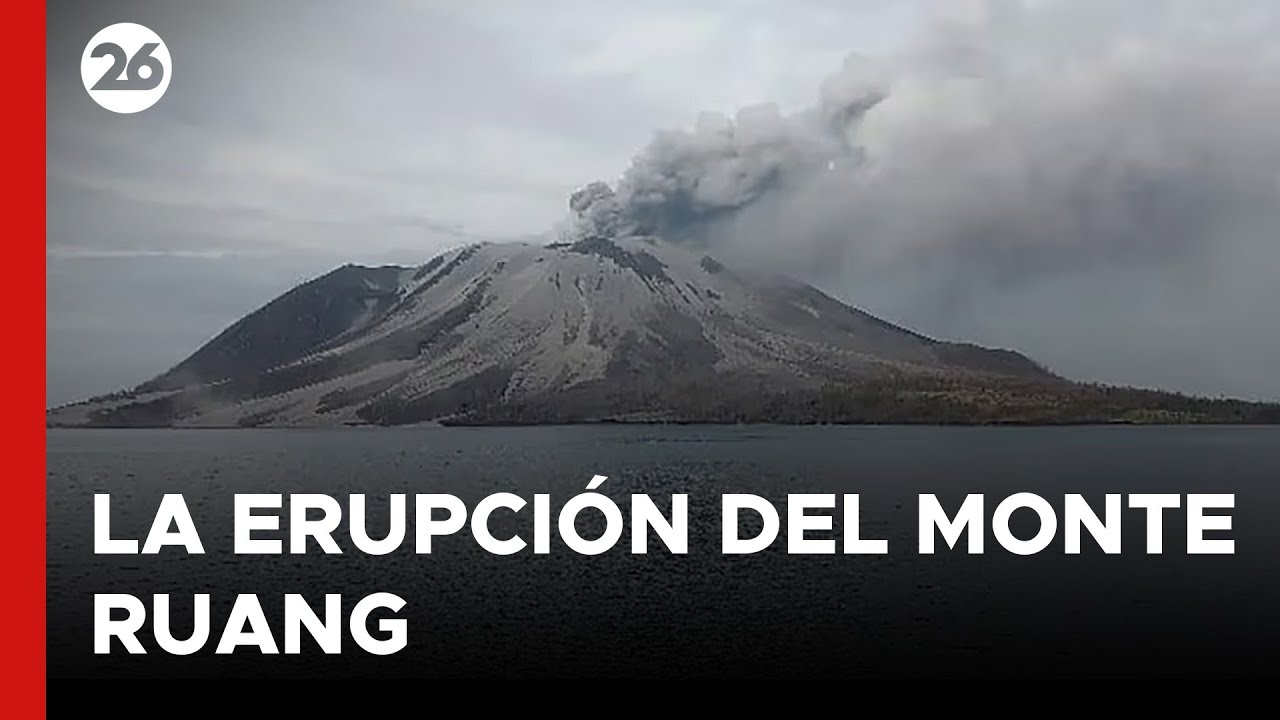 IMÁGENES SATELITALES | Así se vio la erupción del volcán Monte Ruang en ...