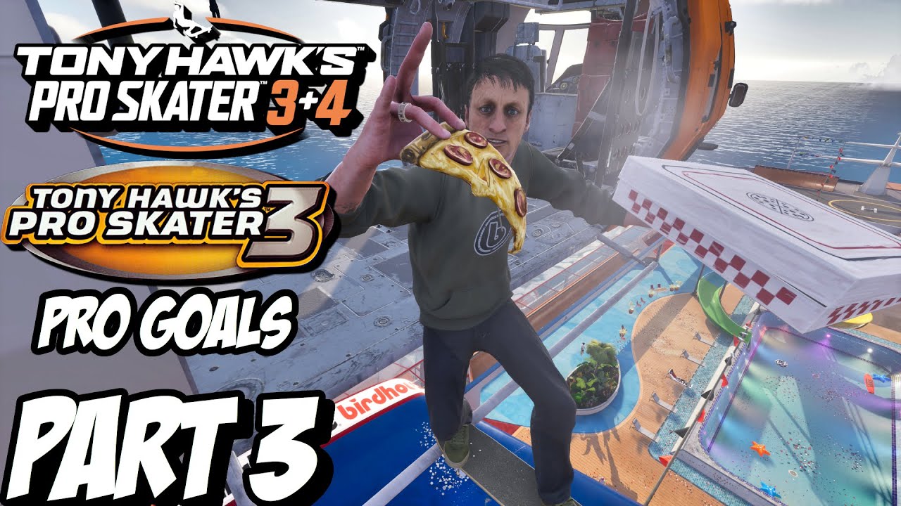 "THPS3 PRO GOALS" TONY HAWK'S PRO SKATER 3 + 4 Playthrough Gameplay ...