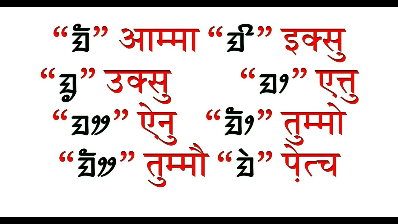 limbu latters names in Limbu, क ख ग लाई लिम्बू भाषामा के भनिन्झ?? - YouTube
