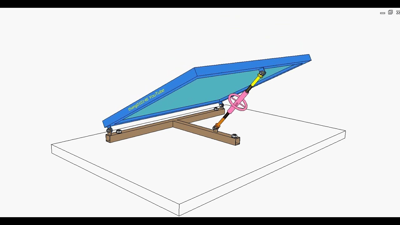 Solar panel tilting mechanism 1 - YouTube