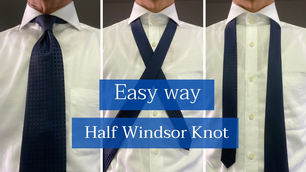 How to tie a tie -easy way- Half Windsor Knot. - YouTube