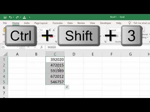 Convert numbers into date with this short cut key in Microsoft Excel@COMPUTEREXCELSOLUTION - YouTube