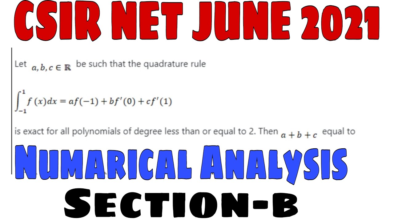 Csir Net June 2021 Mathematicsnumerical Analysis Solution Csir Net Feb2022 Mathematics