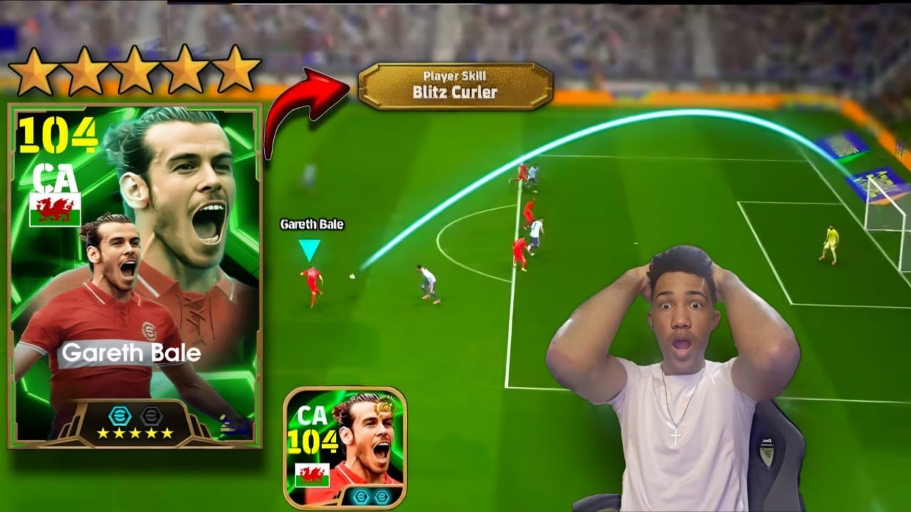 Gareth BALE Gratis BLITZ CURLER Melhor Jogador DISPARADO no eFootball ...