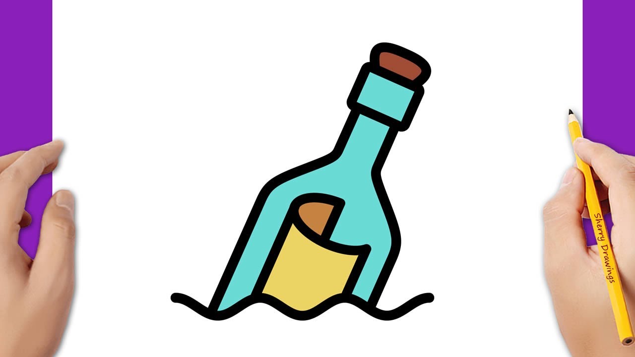 HOW TO DRAW A MESSAGE IN A BOTTLE - MIB - YouTube